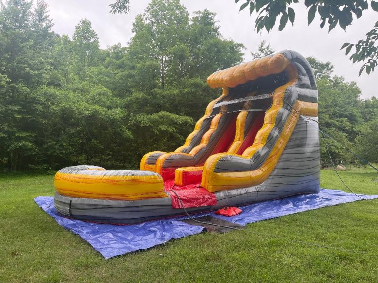 16' Dual Lane Volcano Slide - HopNSlide Inflatables Ashland city TN